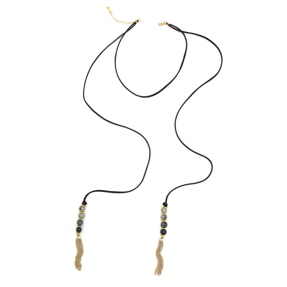 Cannes Lariat - Cool Gray | Fair Trade Winds